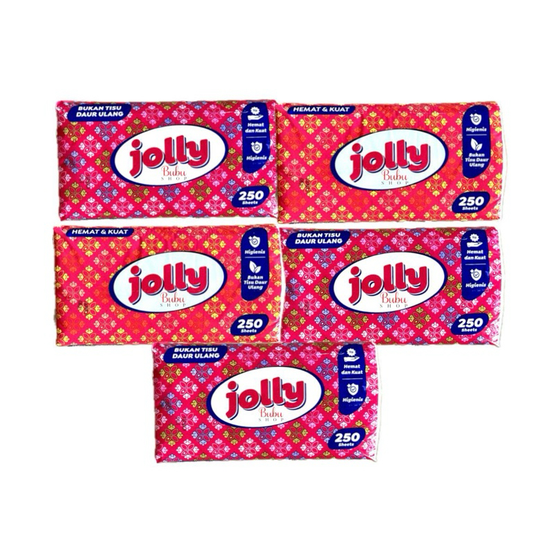 Jual paket tissue jolly 250 (5pcs) | Shopee Indonesia