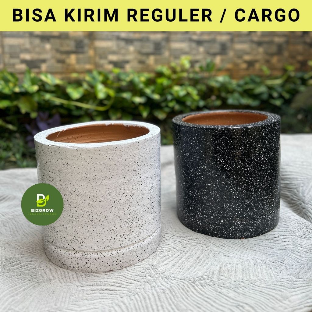 Jual Pot Silinder Sprinkle | Vas Bunga Tanaman | Pot Tanah Liat ...