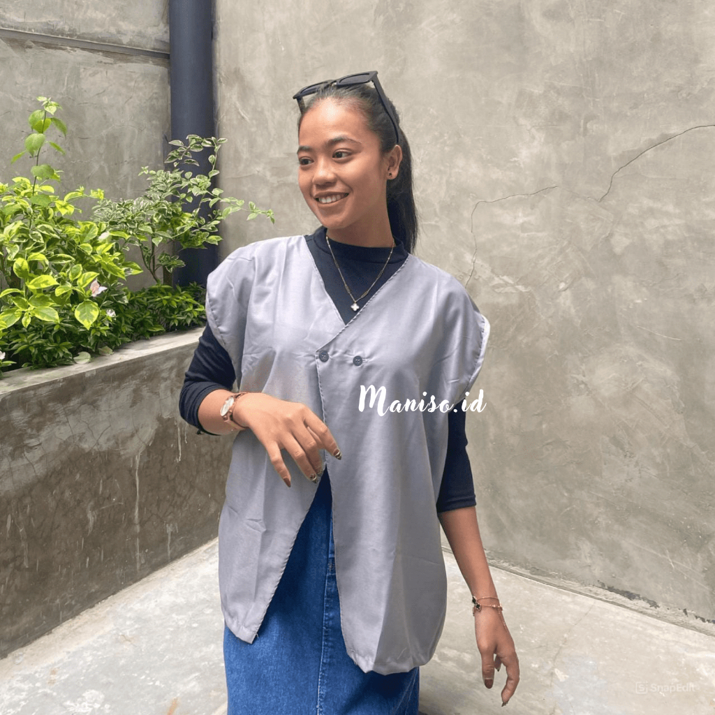 Jual Maniso - Zalinka Vest Wanita Korean Style Rompi Vest Wanita ...