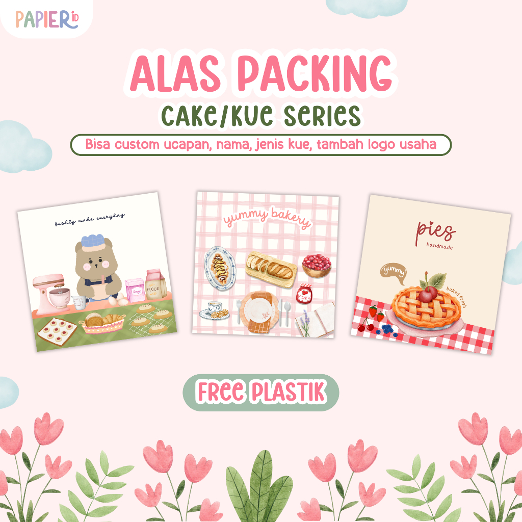 Jual Alas Packing Kue Alas Packing Tema Kue Paper Aksesoris Kertas ...