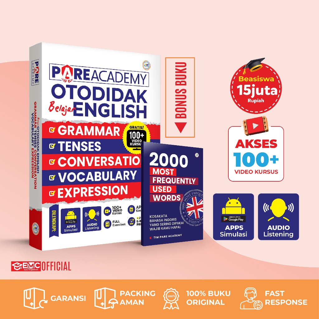 Jual EMC Buku Pare Academy Otodidak Belajar English | Shopee Indonesia