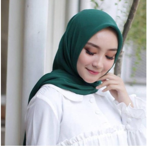 Jual Jilbab segi empat Hijau botol Bella square Hijab Bela kerudung segiempat 110x110 jilbab s4 ...