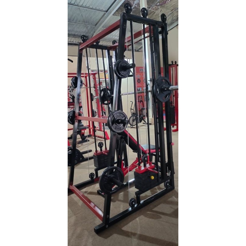 Jual Alat Fitness Power Rack Smith Machine Multi Funsi | Shopee Indonesia