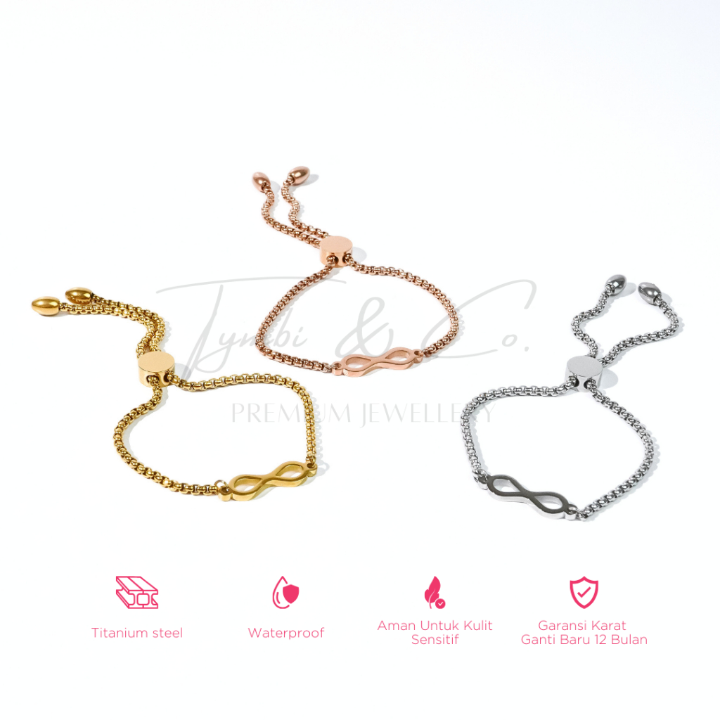 Jual Tymbi&Co - Infinity Adjustable Bracelet | Gelang Serut Infinity ...