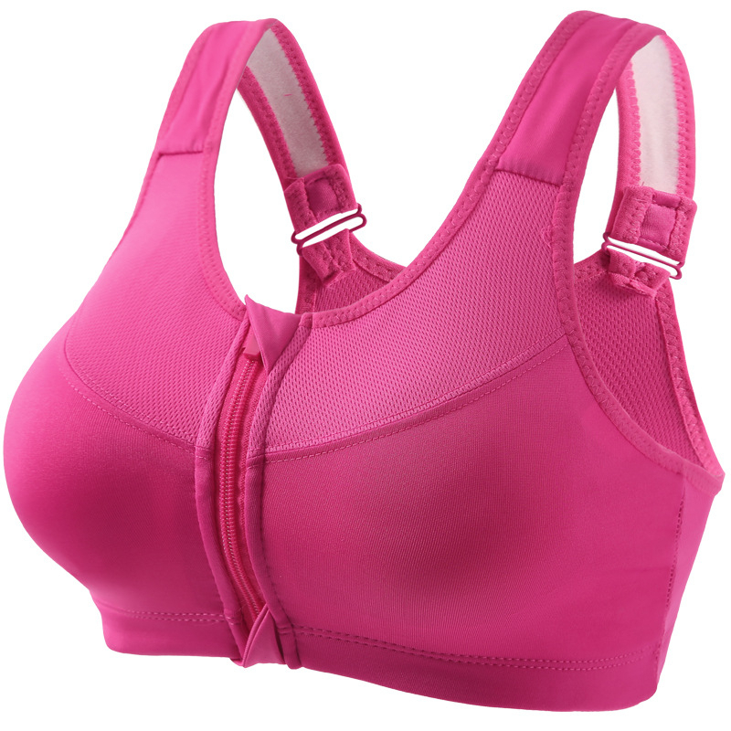 Jual AIMER Sport Bra Wanita Zip Depan Yoga Bra Push Up Shockproof BH ...