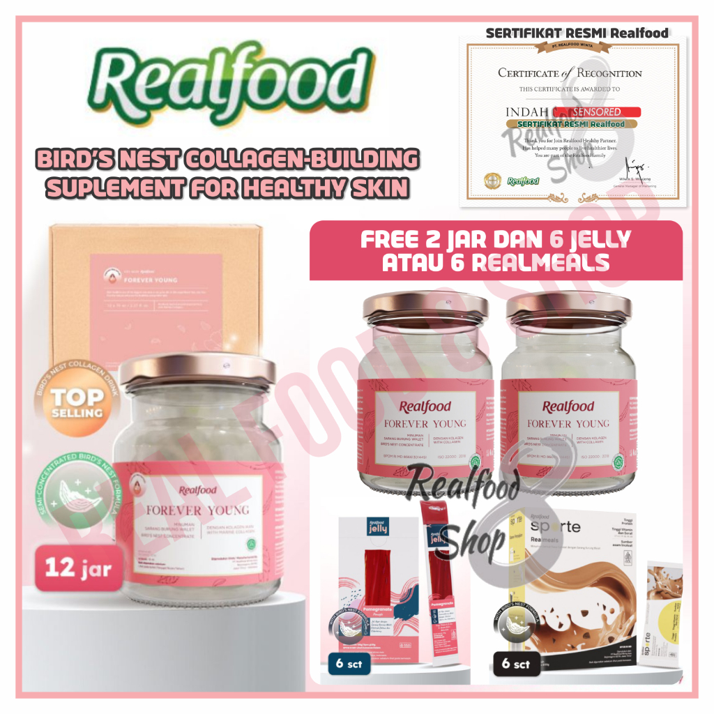 Jual Realfood Forever Young BirdNest Collagen Drink Sarang Burung Walet ...