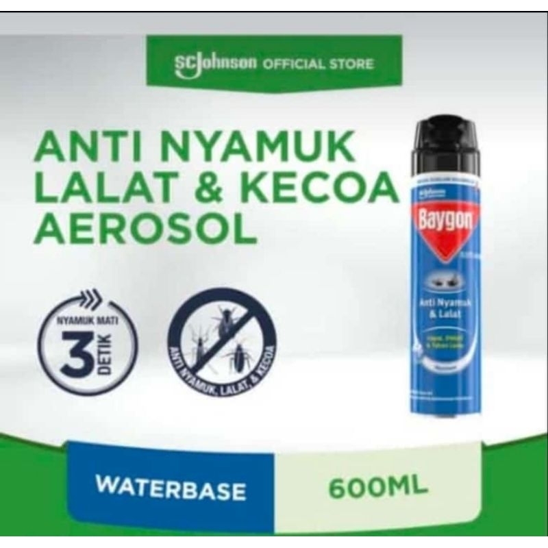 Jual Baygon Aerosol semprot nyamuk 600 ml | Shopee Indonesia