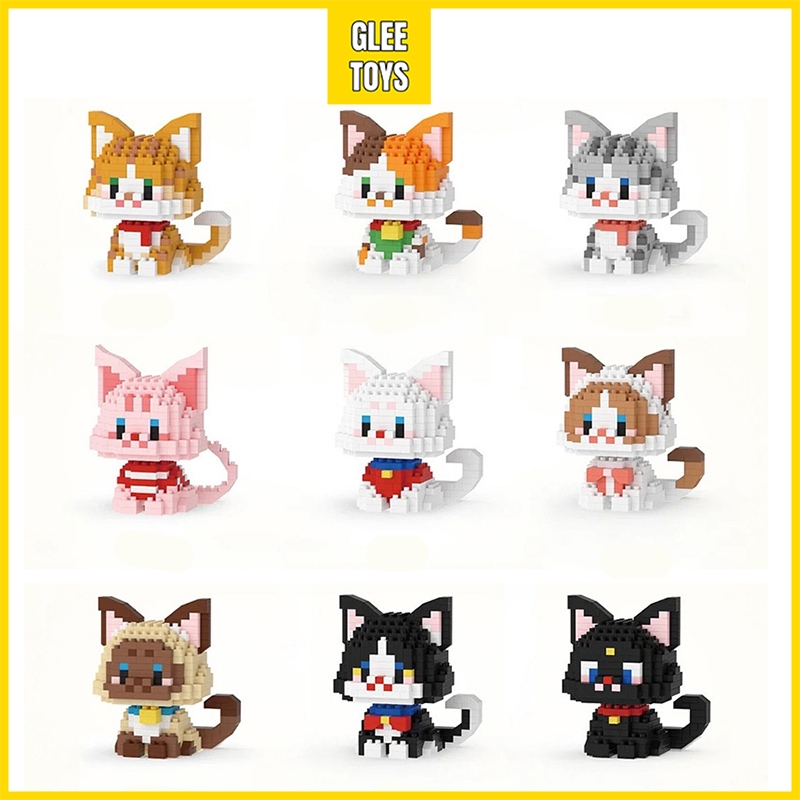 Jual GLee Balok Seri Anak Kucing Mainan Balok Nano Mini Block Kucing ...