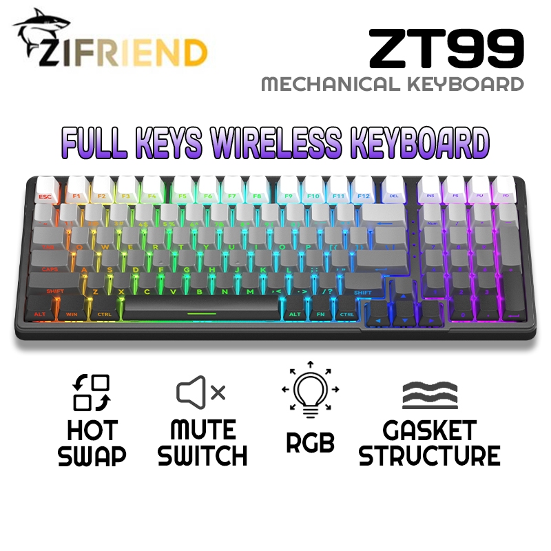 Jual ZIFRIEND ZT99 Gradient Mechanical Keyboard | Shopee Indonesia