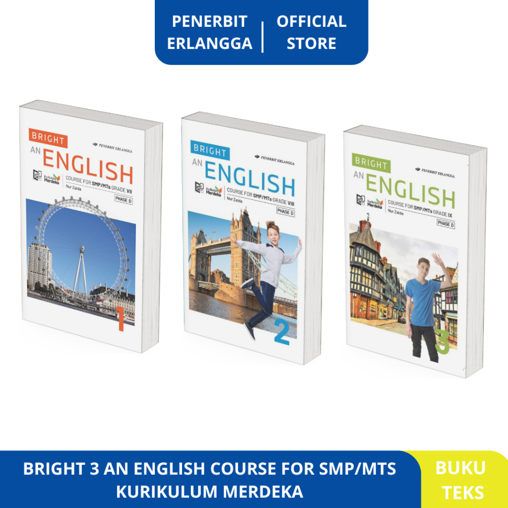 Jual [Erlangga Official] Bright An English Course Merdeka Smp/Mts Grade 7 8 9 - Kurikulum ...