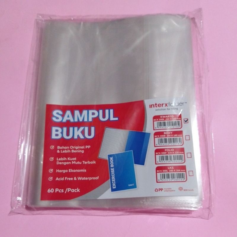 Jual Sampul Buku Plastik Kuarto ( 60 pcs ) | Shopee Indonesia
