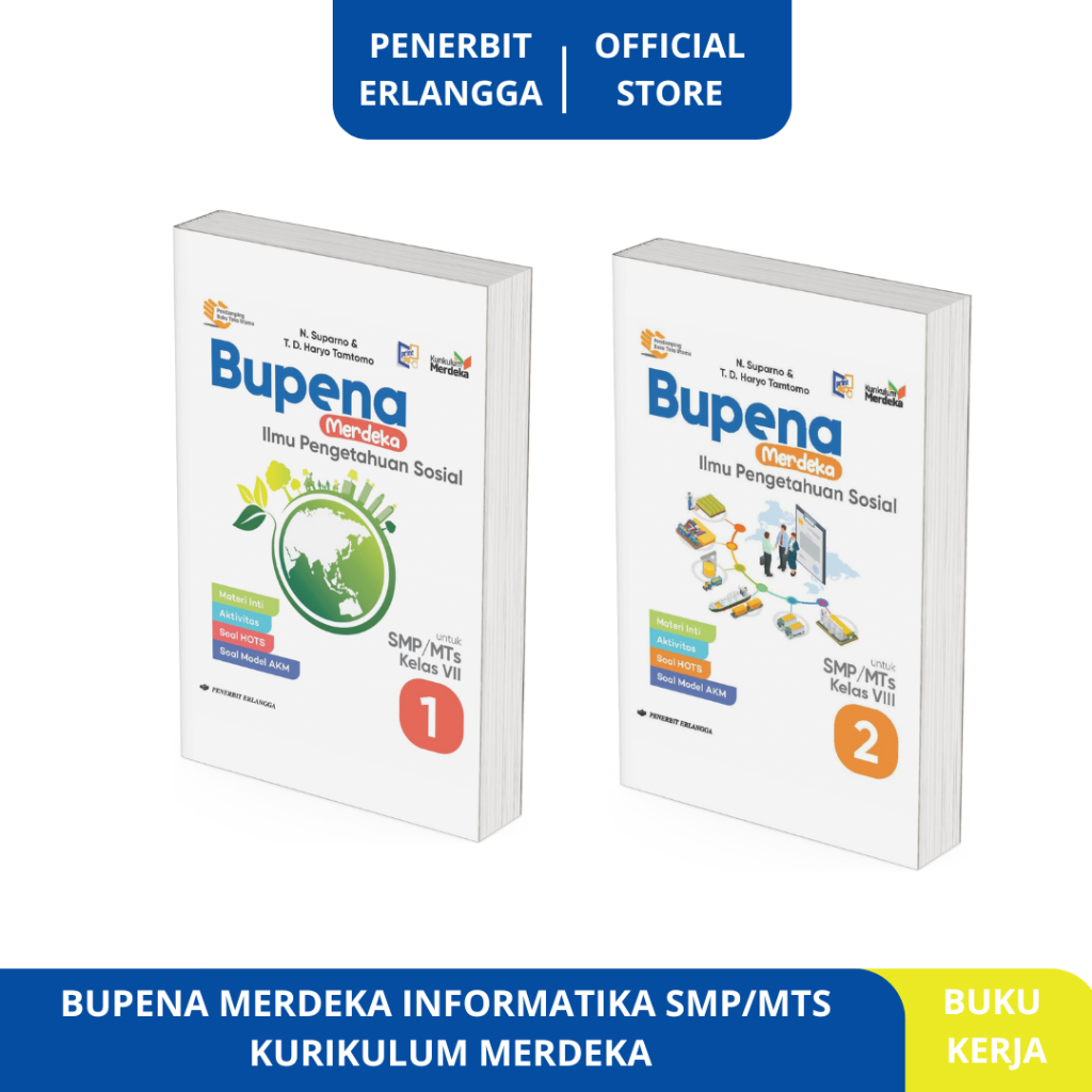Jual BUPENA MERDEKA IPS SMP/MTS KELAS 7 8 KURIKULUM MERDEKA ERLANGGA | Shopee Indonesia