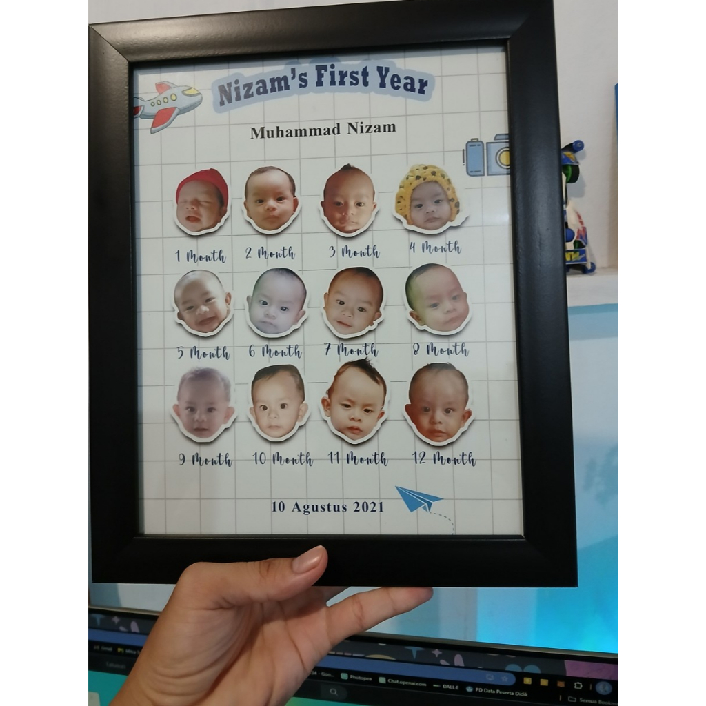 Jual Frame Baby's First Year / Figura Bayi / Kado / Hadiah / Bingkai ...