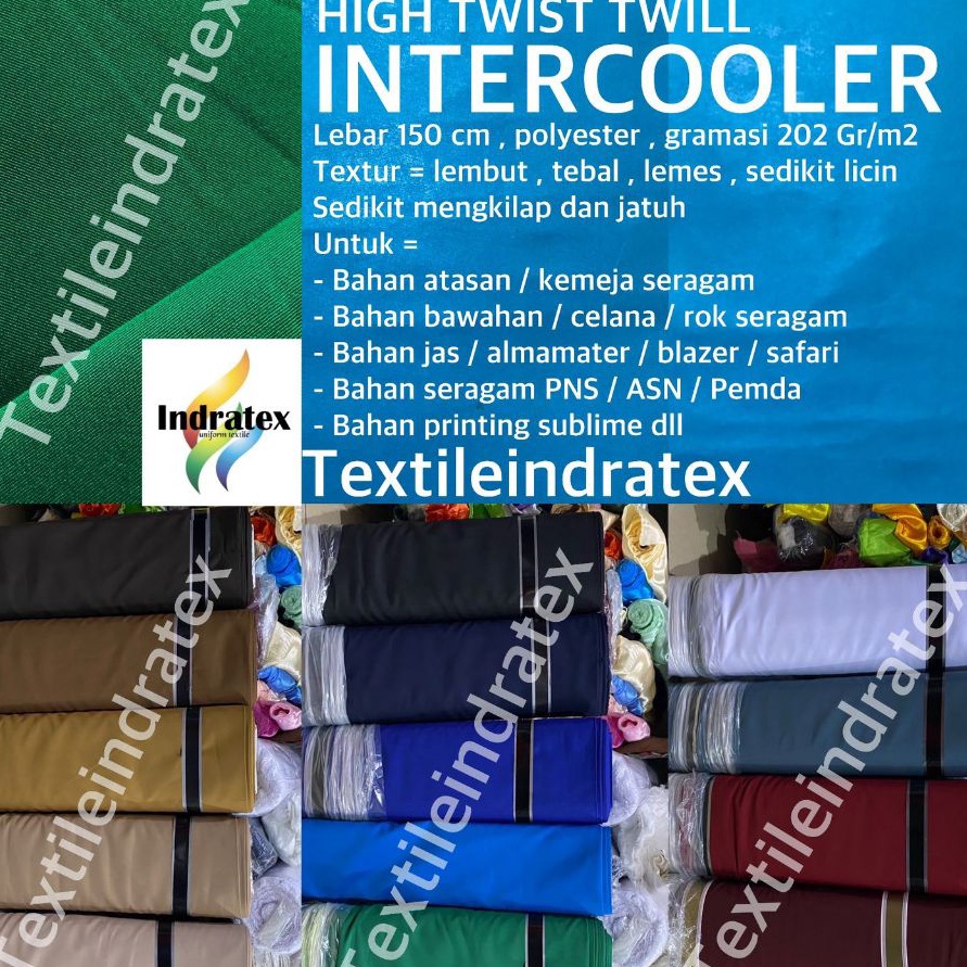 Jual DiSkon per 25 CM kain twill drill polyester high twist INTERCOOLER ...