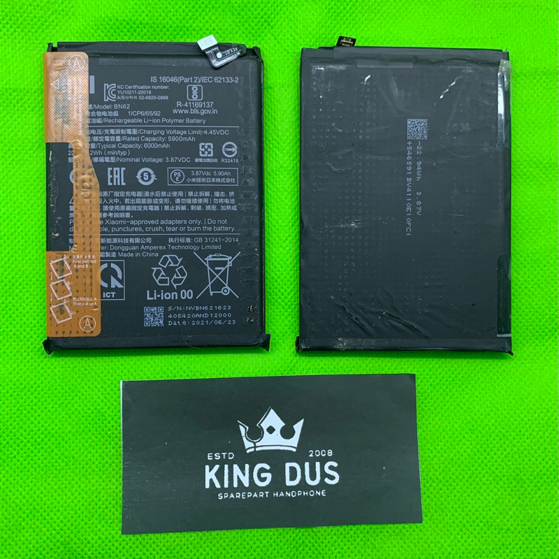 Jual BATERAI BATU BATRAY BN62 XIAOMI REDMI 9T / POCO M3 ORIGINAL ...