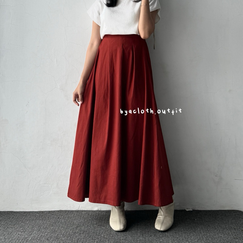 Jual BYACLOTH - Joy Skirt - Rok Flare Wanita - Rok Panjang Maxi Wanita ...
