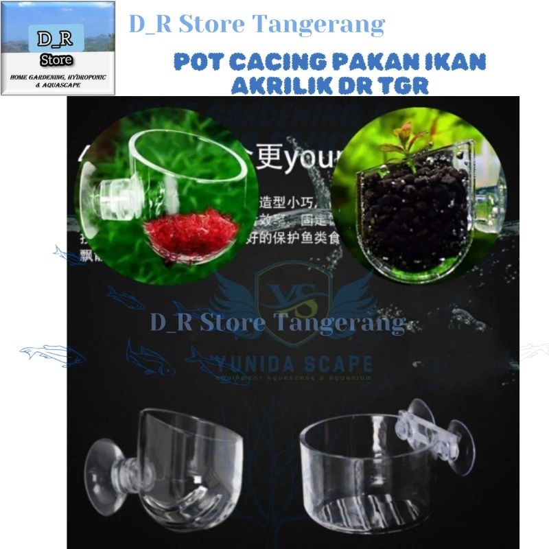Jual Pot Cacing tempat makan ikan akrilik premium DR TGR | Shopee Indonesia
