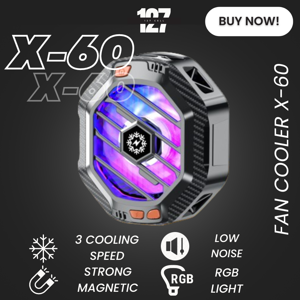 Jual X60 Fan Cooler HP Funcooler Kipas Pendingin Handphone Fun Cooler ...
