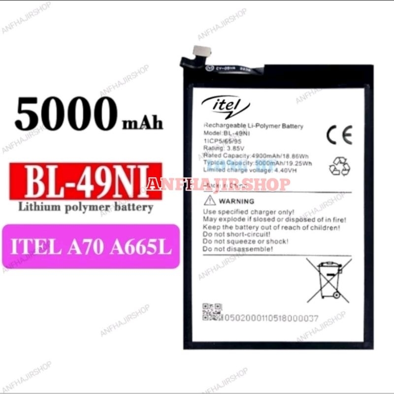 Jual BATRE BATERAI ITEL A70 A665L BL-49NI BATRAI BATTERY iTEL A 70 A665L BL49NI BL 49NI BL 49 NI ...