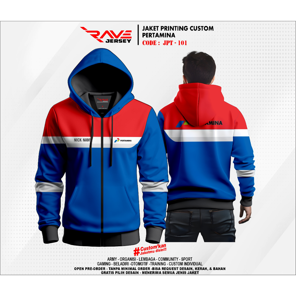 Jual JAKET PERTAMINA SESI 1 FULL PRINTING SUBLIM CUSTOM (DESAIN SUKA ...
