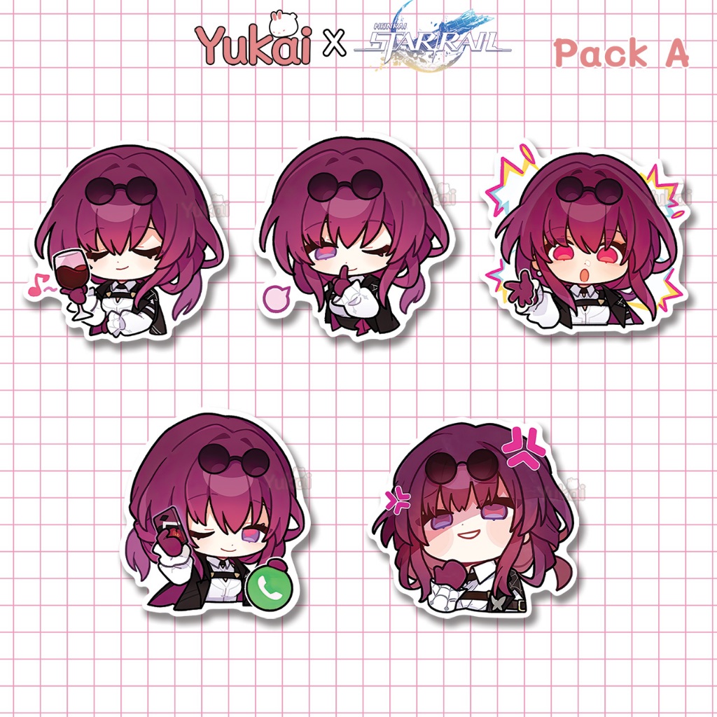 Jual Stiker Pack Kafka Honkai Star Rail (HSR) Premium, Sticker Anime ...