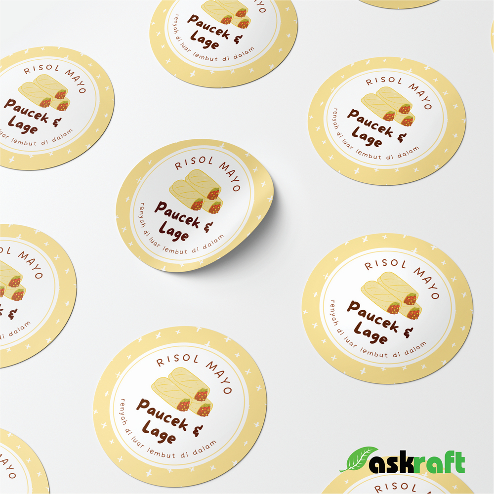 Jual Askraft Cetak Stiker Segel Makanan Kertas Cromo Cutting A3 ...