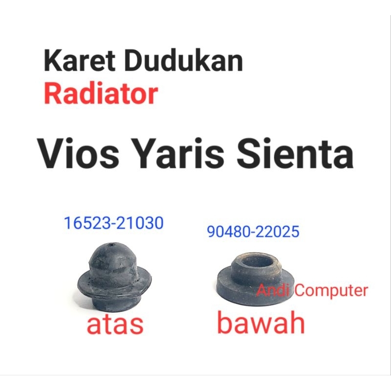 Jual Karet dudukan Radiator Vios Yaris Sienta Atas atau bawah | Shopee ...