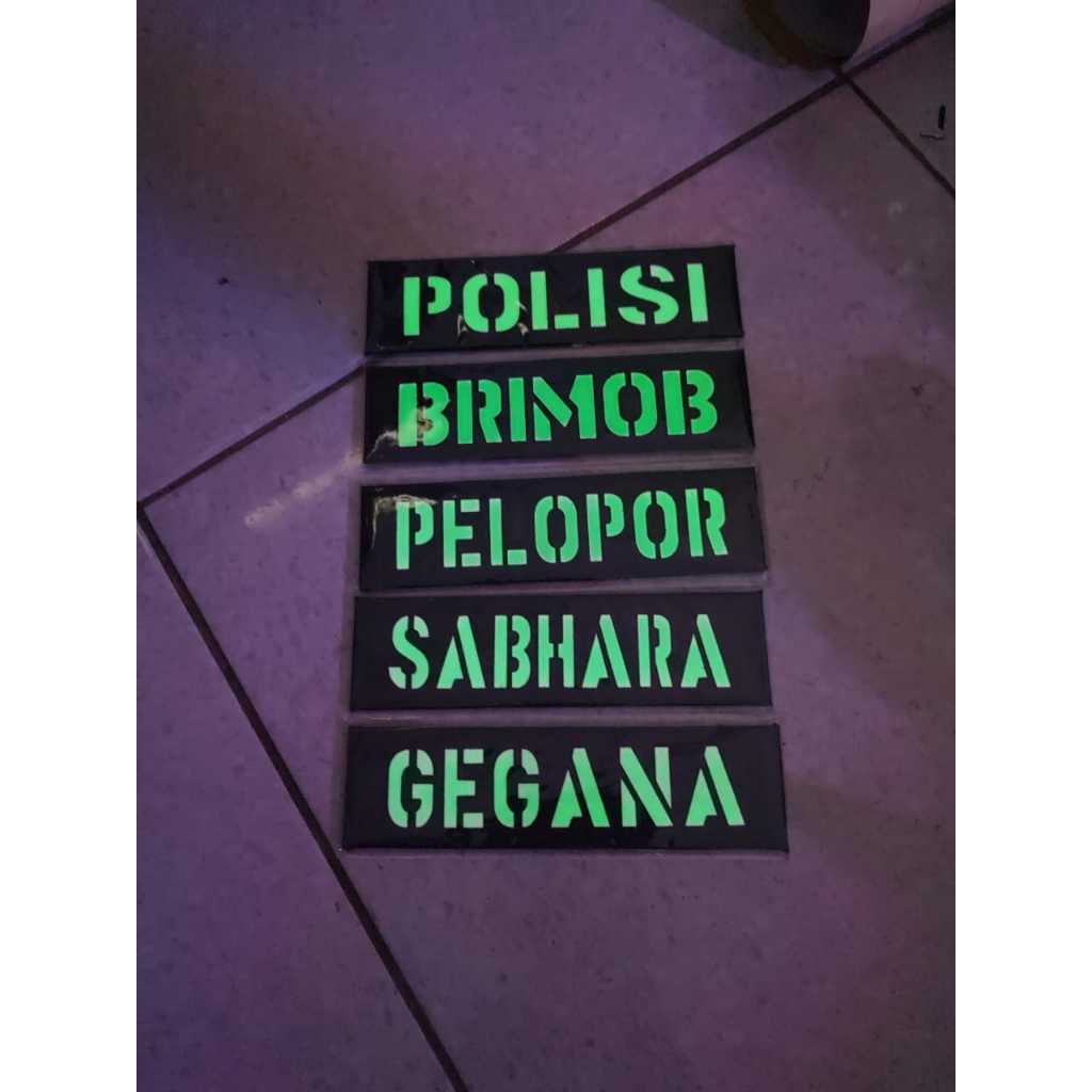 Jual Patch Laser Cut Glow In The Dark Polisi - Brimob - Gegana ...