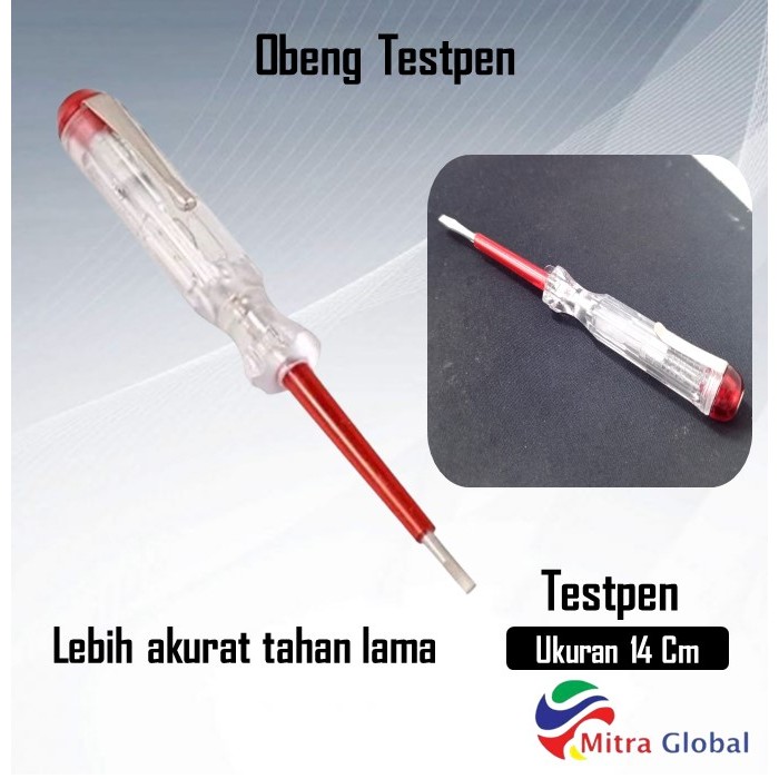 Jual Alat ukur arus listrik/ Test Pen/ Tes Pen Obeng + Lampu Indikator ...