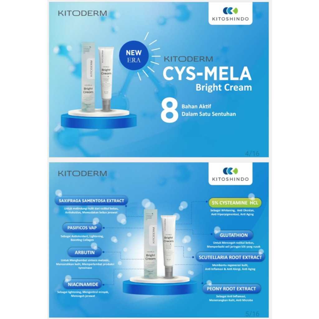 Jual Kitoderm cys Mela bright cream - cream mengatasi flek dan melasma ...