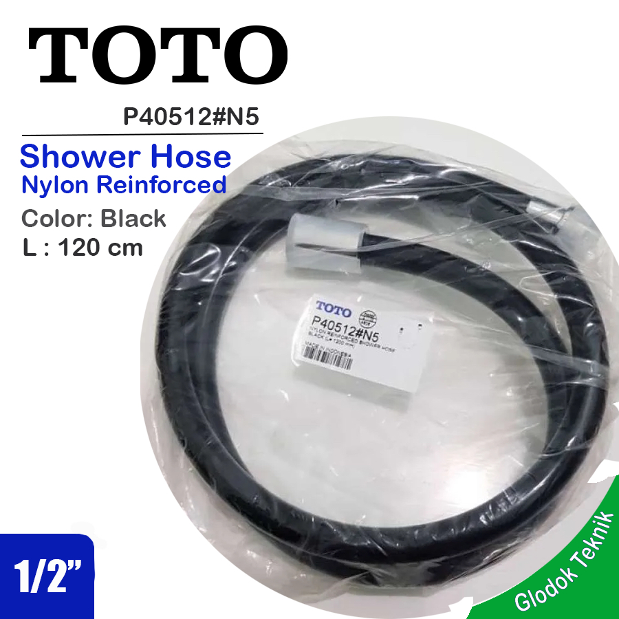 Jual Toto shower Flexible hose 1,2 M P40512 Black | Shopee Indonesia