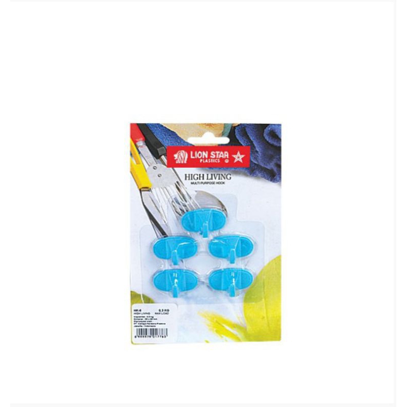 Jual lionstar hook hanger tempel hk6 dinding/gantungan tempelan dinding ...