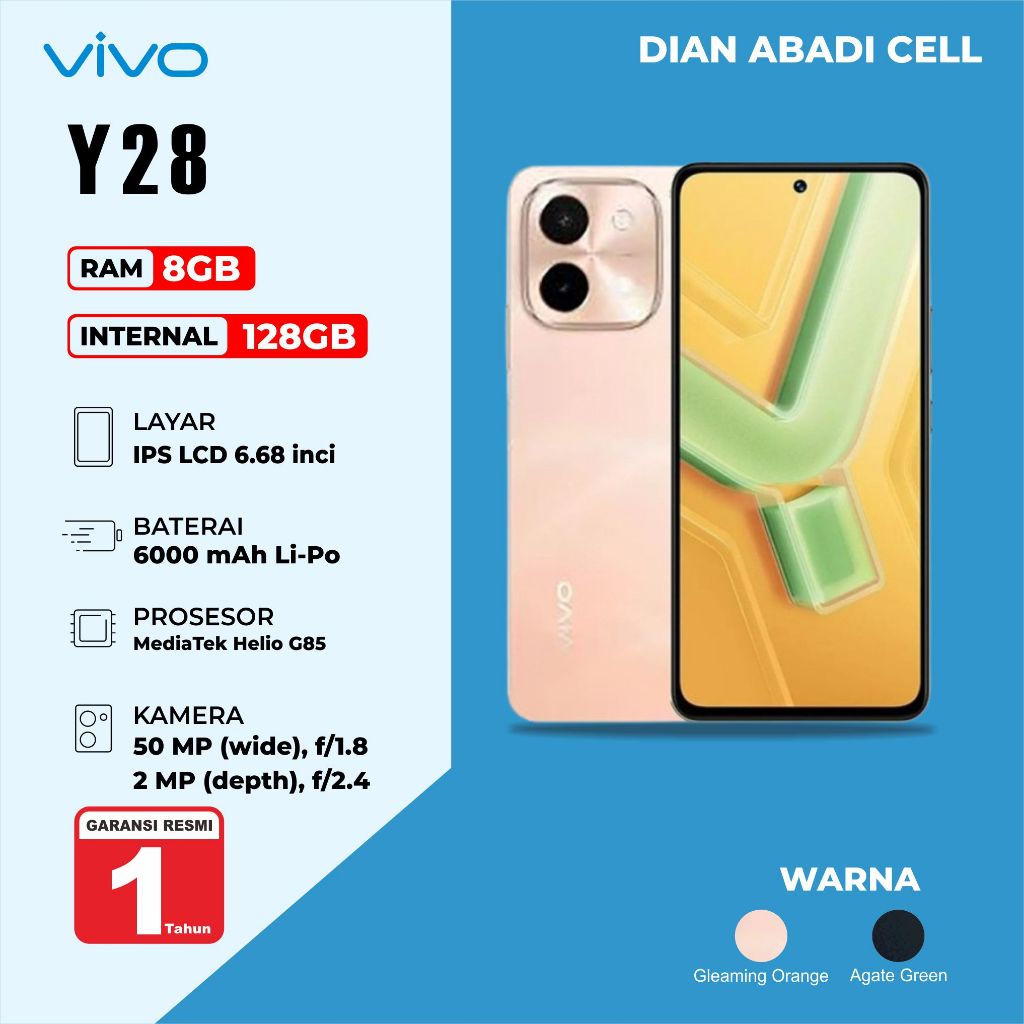 Jual Handphone Vivo Y28 Ram 8/128 Gb | Shopee Indonesia