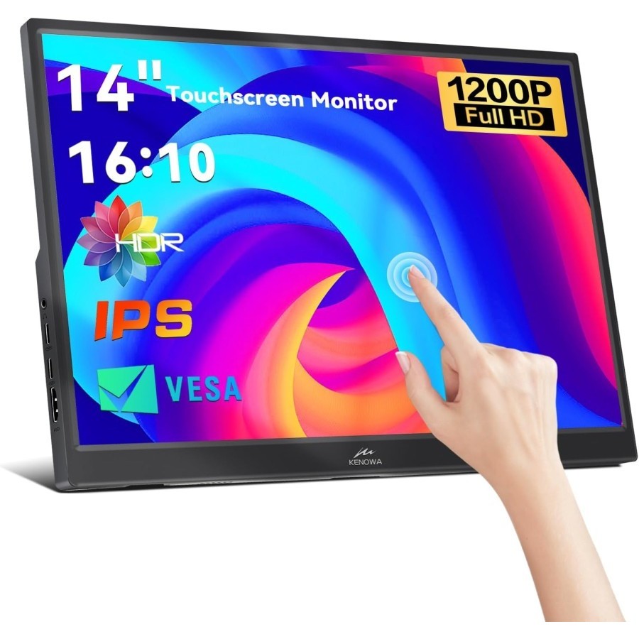 Jual Kenowa Touchscreen Portable Monitor 14 Inch FHD 1920x1200P IPS ...