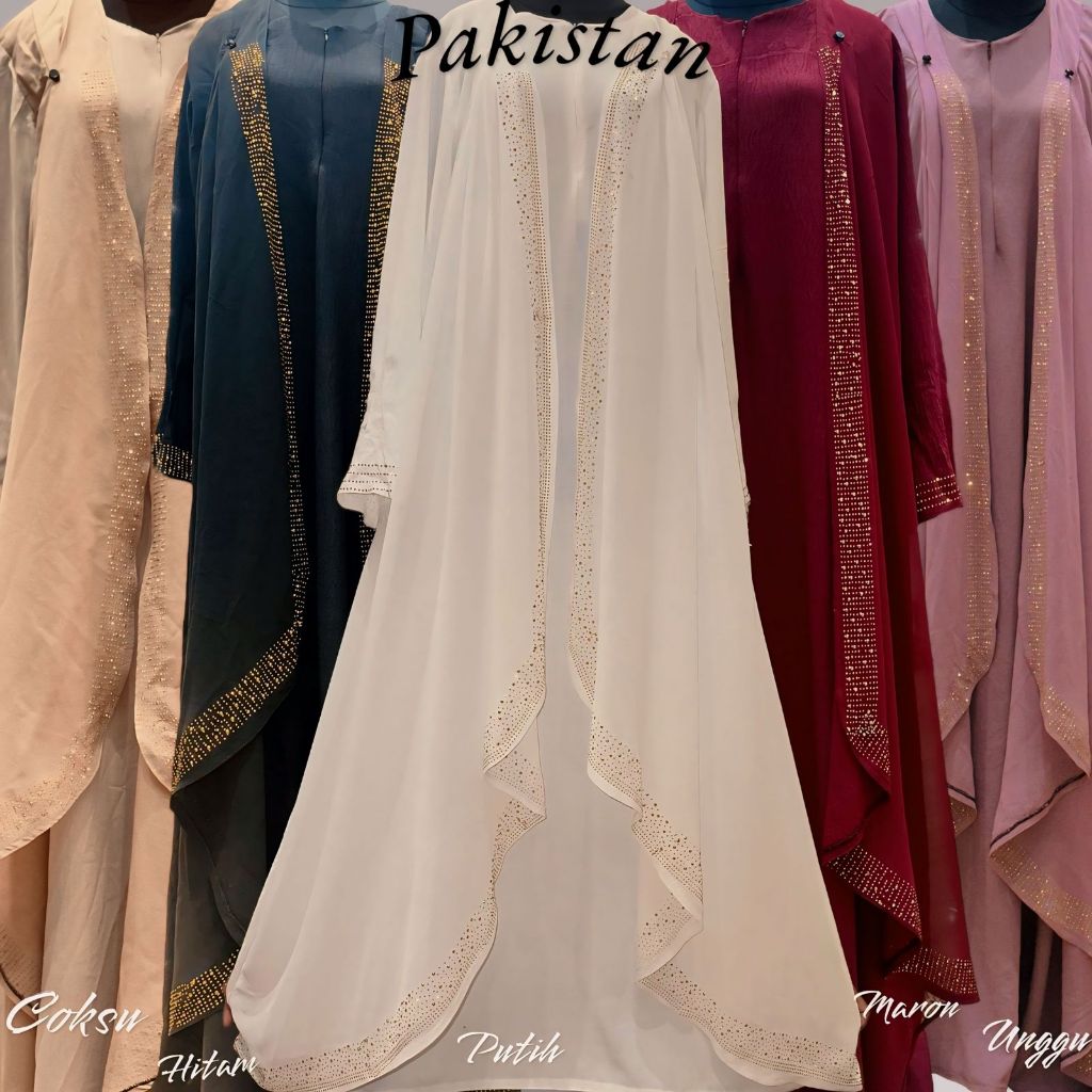 Jual ABAYA PAKISTAN KOMBINASI SIFON ALKHATIB COLLECTION | Shopee Indonesia