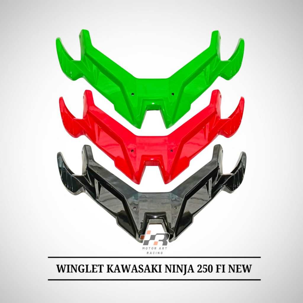 Jual WINGLET KAWASAKI NINJA 250 FI NEW BAHAN PLASTIK ABS AKSESORIS ...
