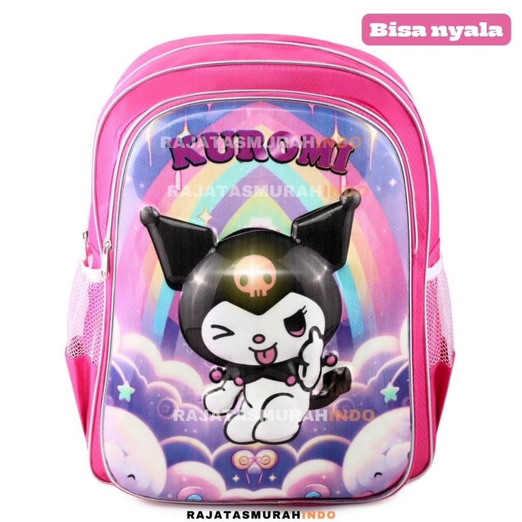 Jual RTM - BISA NYALA Tas Ransel Anak Perempuan Karakter KUROMI BOBA - RANSEL BOBA LED RANSEL ...