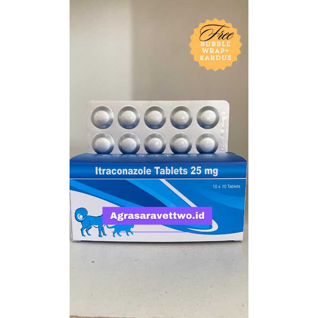 Jual Itraconazole Obat Jamur untuk Anjing dan Kucing Harga (10 Tablet ...