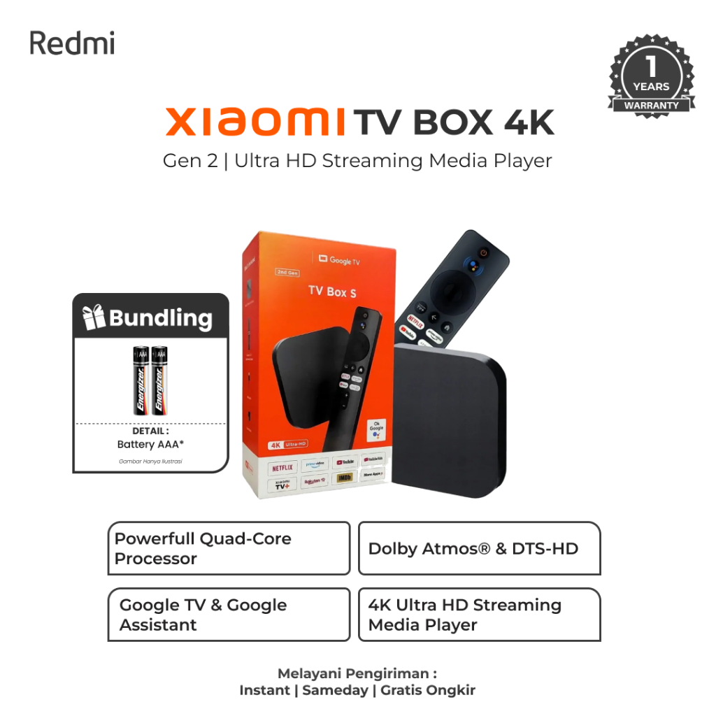 Jual TV BOX S 4K Gen 2 Android TV HDR 2GB 8GB Dolby Vision | Shopee ...