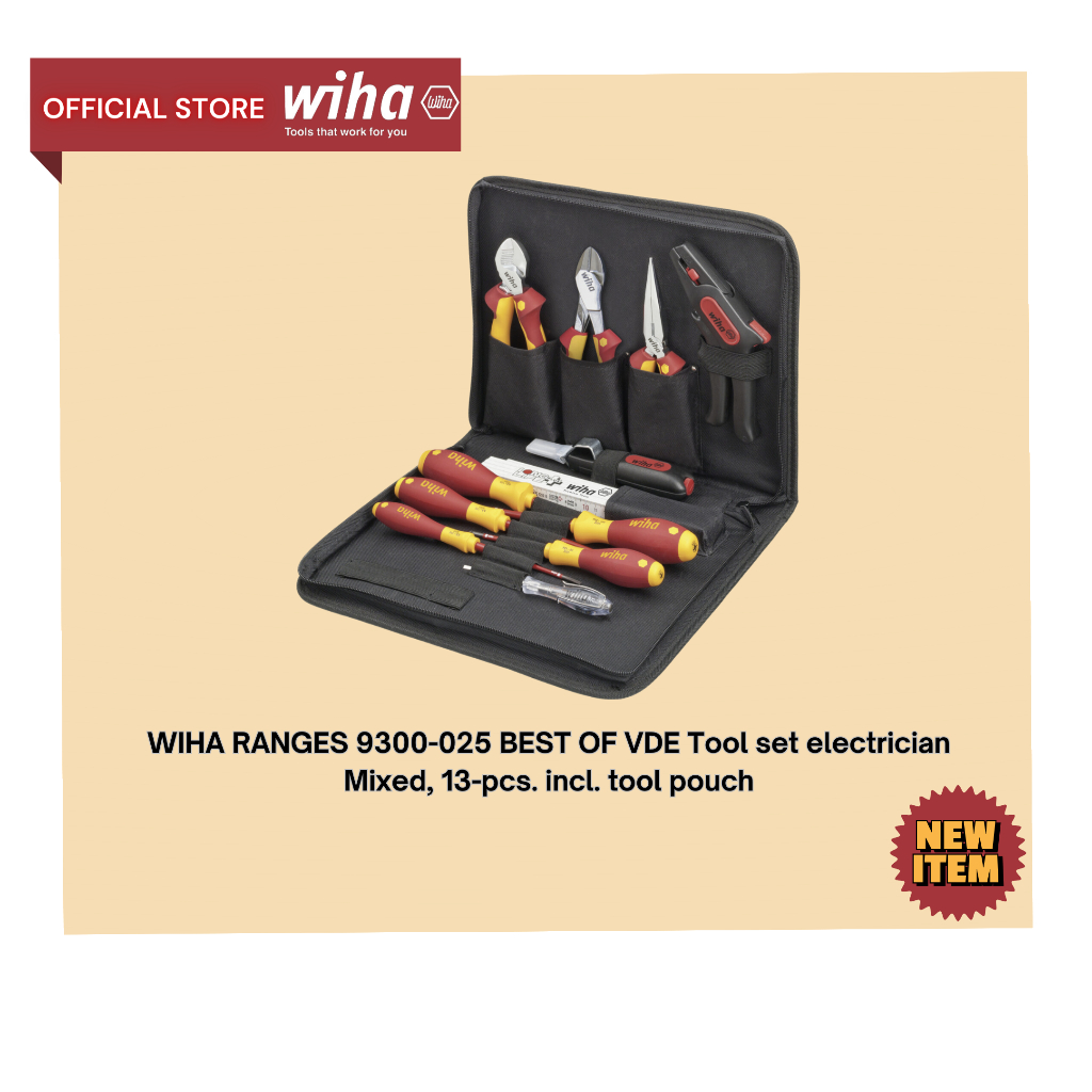 Jual WIHA RANGES 9300-025 BEST OF VDE Tool set electrician Mixed, 13 ...