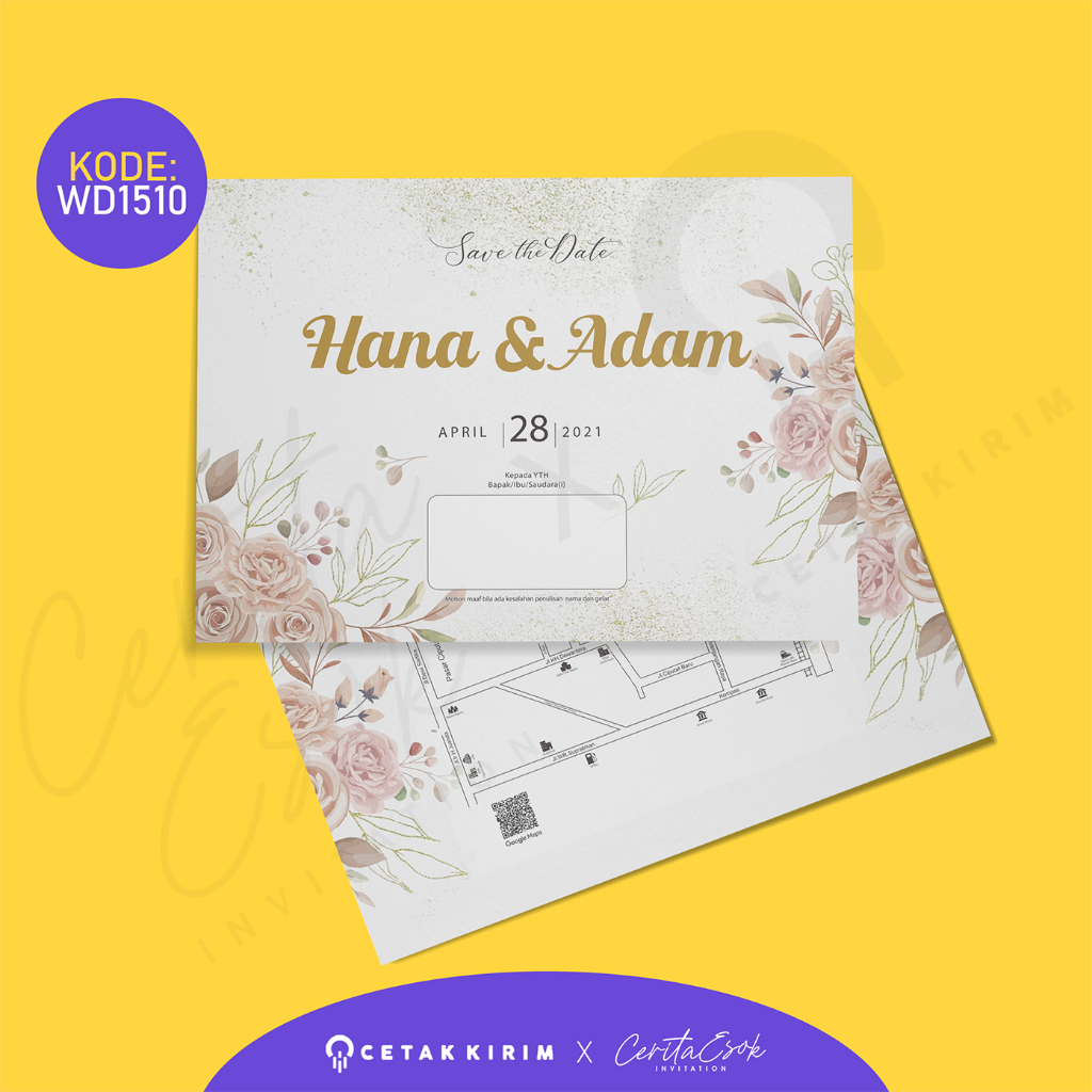 Jual UNDANGAN PERNIKAHAN MURAH SIMPEL LANDSCAPE WD1510 | Shopee Indonesia