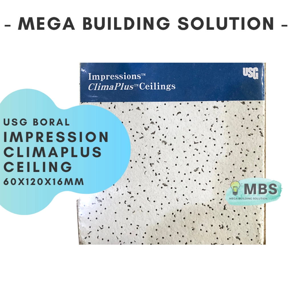 Jual USG Boral IMPRESSION CLIMAPLUS 60x120x16 /Plafon Akustik /Ceiling ...