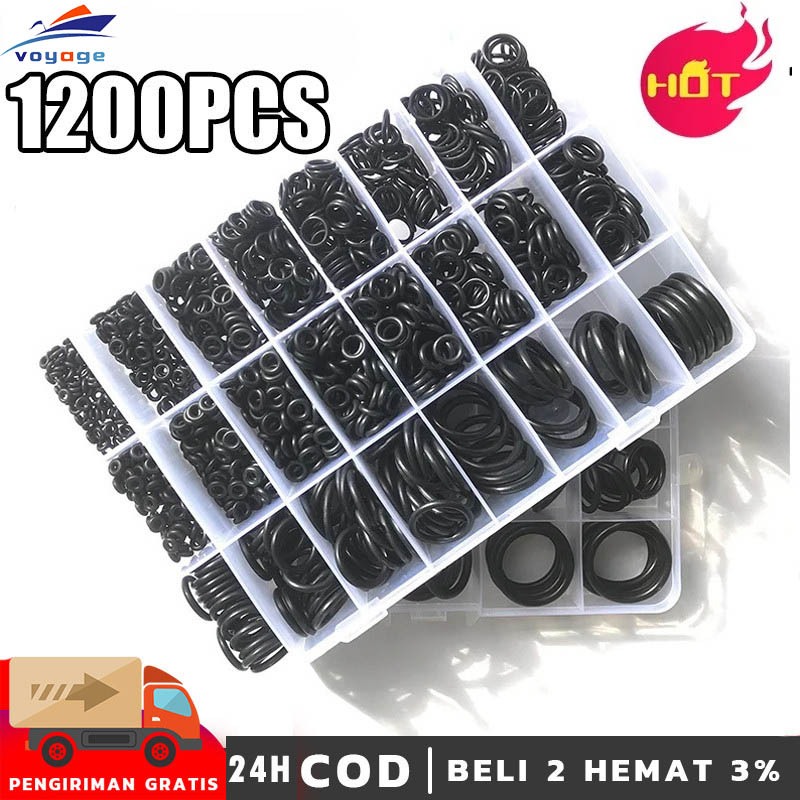 Jual 1200pcs Karet Seal O Ring HNBR / Rubber O Ring Seal Tightening +Box COD | Shopee Indonesia