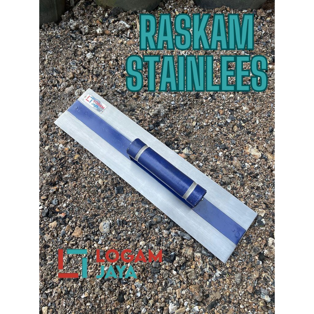 Jual Raskam Stainless/ Alat Perata Acian Semen Anti Karat Ukuran 40 cm ...
