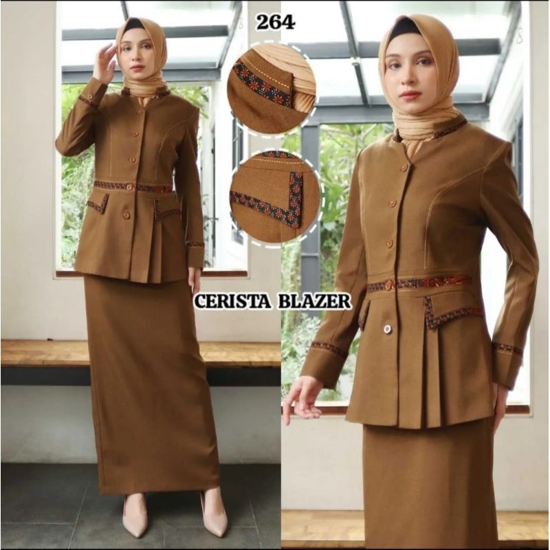 Jual Terbaru Blazer PDH / dongker List Batik / Seragam Pemda Guru ...