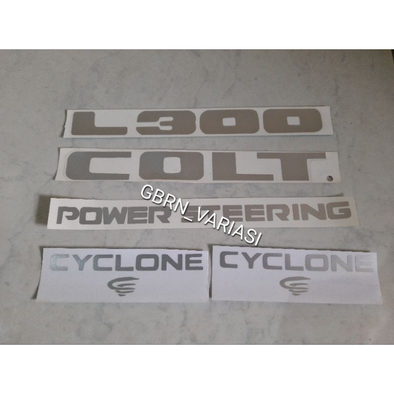 Jual Sticker stiker tulisan colt cyclone power steering / stiker ...