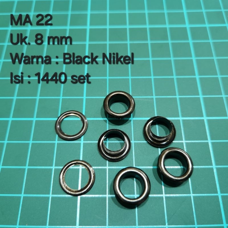 Jual MATA AYAM 22 / 8 MM BLACK NIKEL (ISI 1440 SET) | Shopee Indonesia