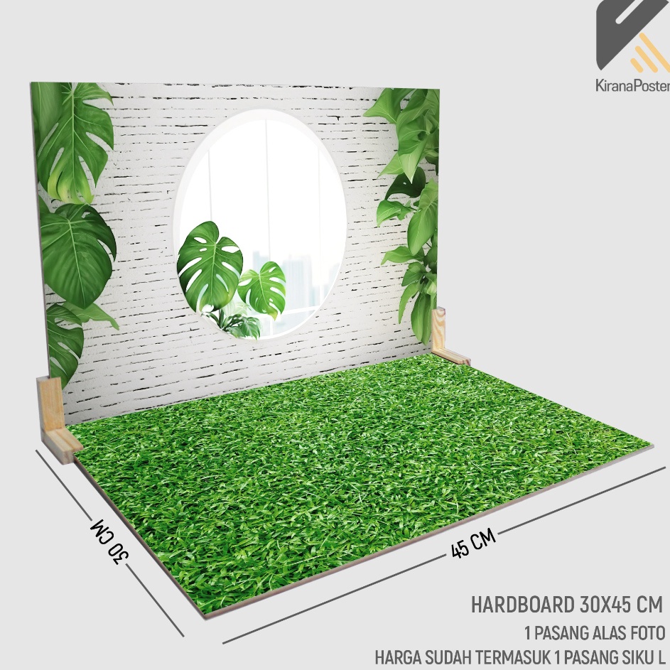 Jual Modern Alas photo lipat motif daun ukuran 3X45 cm Backdrop foto ...
