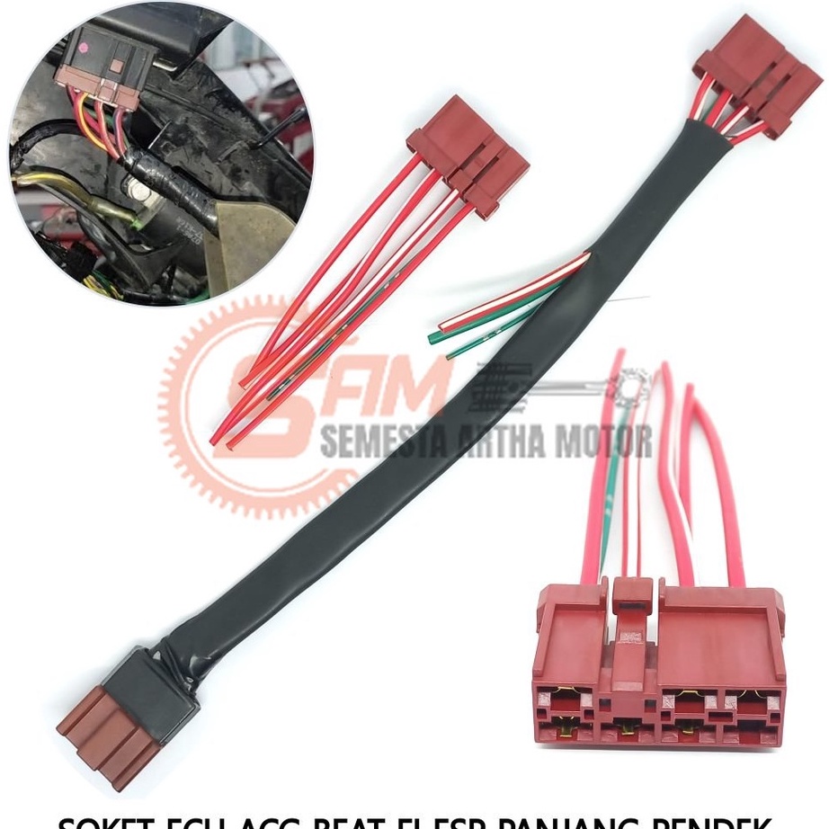 Jual Soket Kabel ECU Kiprok Beat Fi Vario 11 Scoopy Esp Socket ECM ACG ...