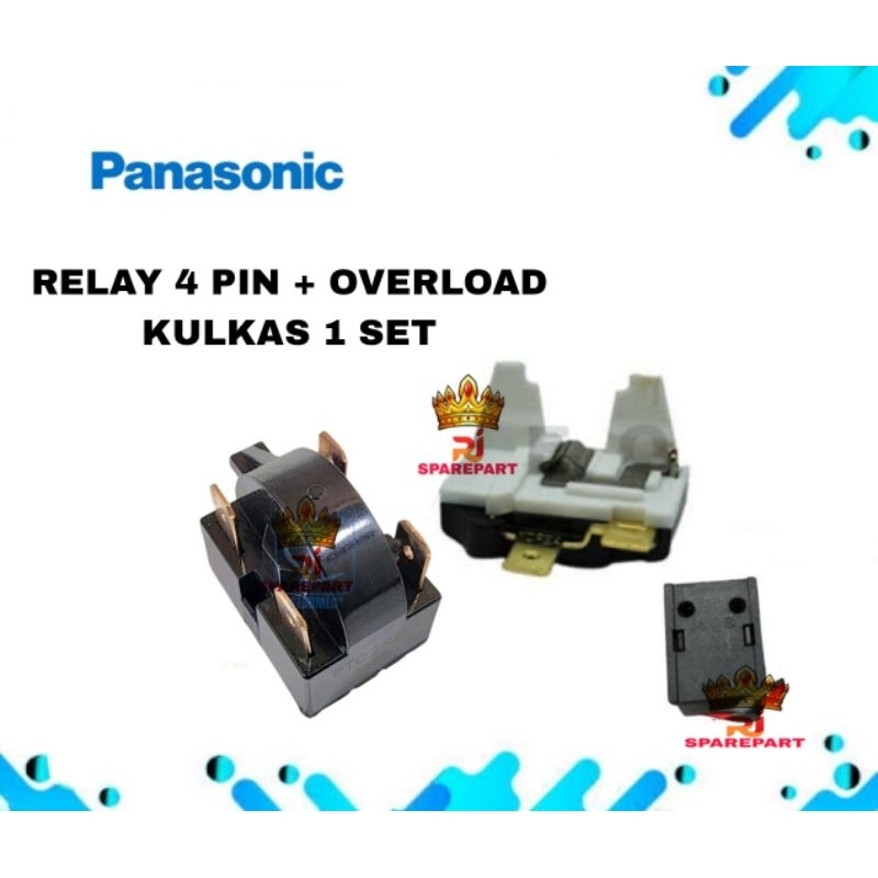 Jual Relay 4 Pin + Overload Kulkas Panasonic 1 Pintu Atau 2 Pintu ...